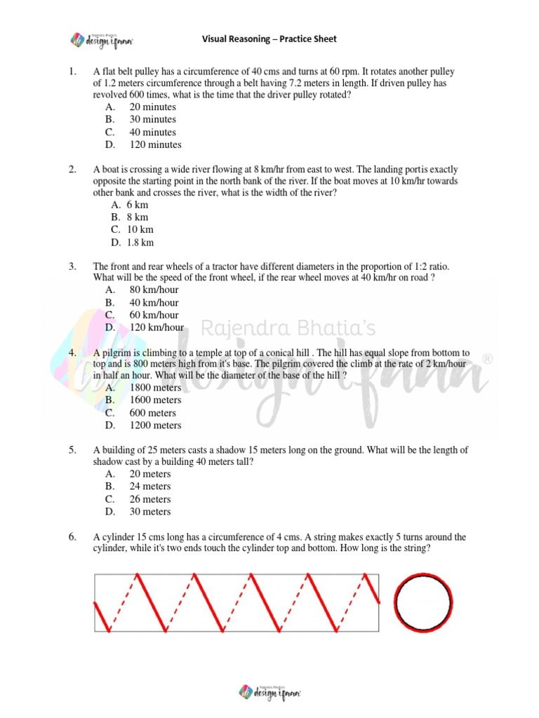 Mathematical Reasoning - Practice Sheet | PDF | Belt (Mechanical) | Mechanical Engineering