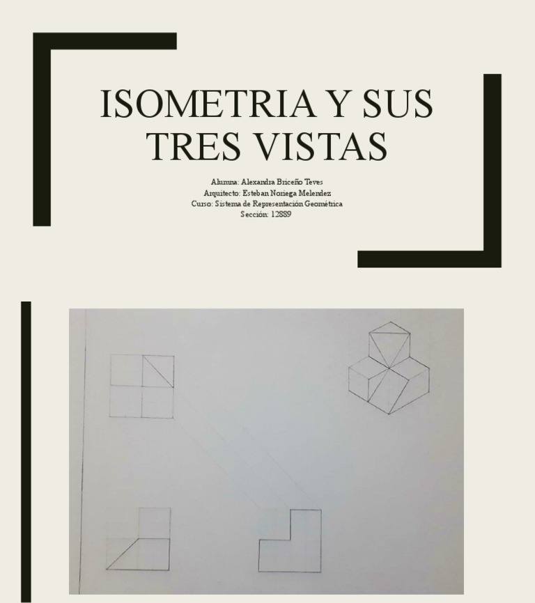 Isometria y Sus Tres Vistas | PDF