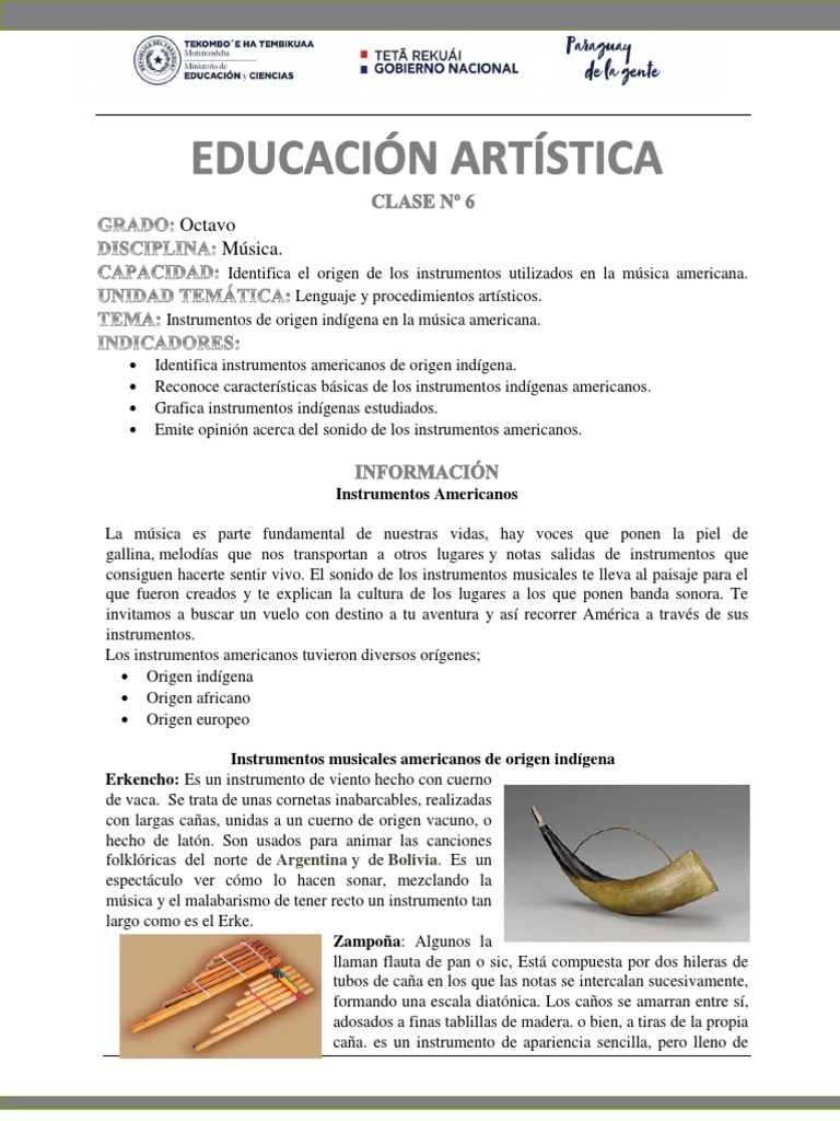 Instrumentos Musicales Indígenas de América | PDF | Instrumentos ...