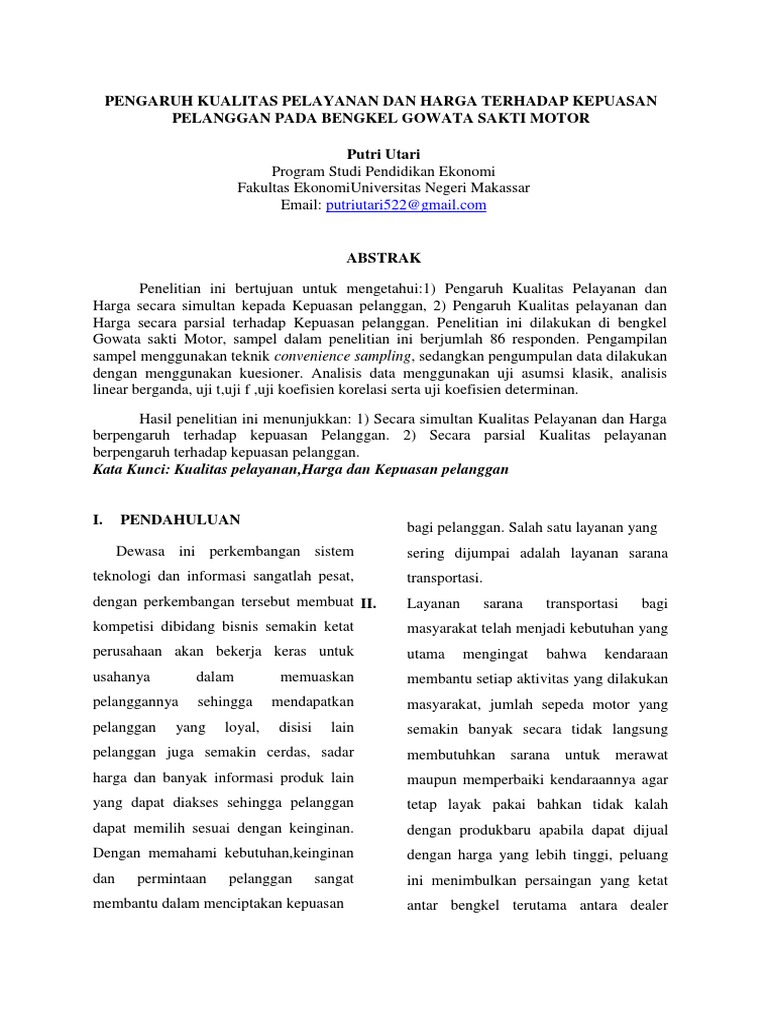 Jurnal (Artikel) Putri Utari | PDF | Karier & Perkembangan