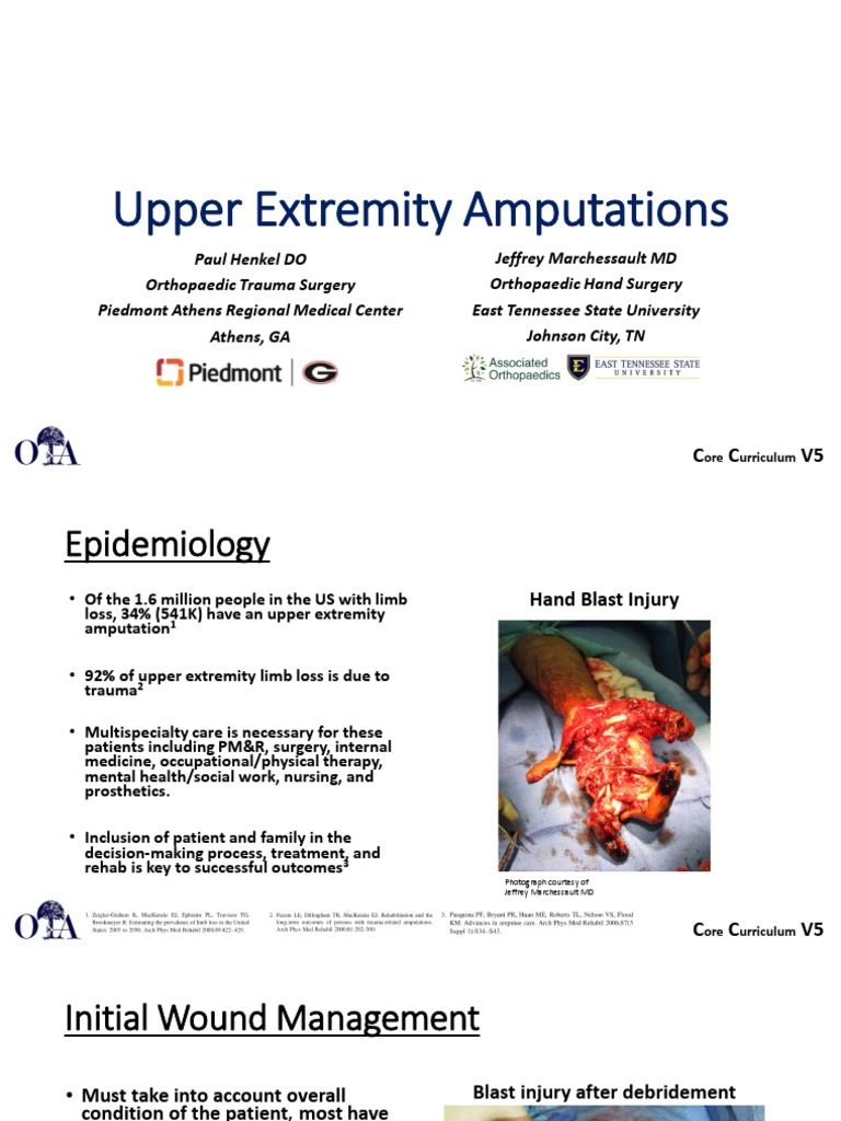 Upper Extremity Amputation Care Guide | PDF | Amputation | Prosthesis