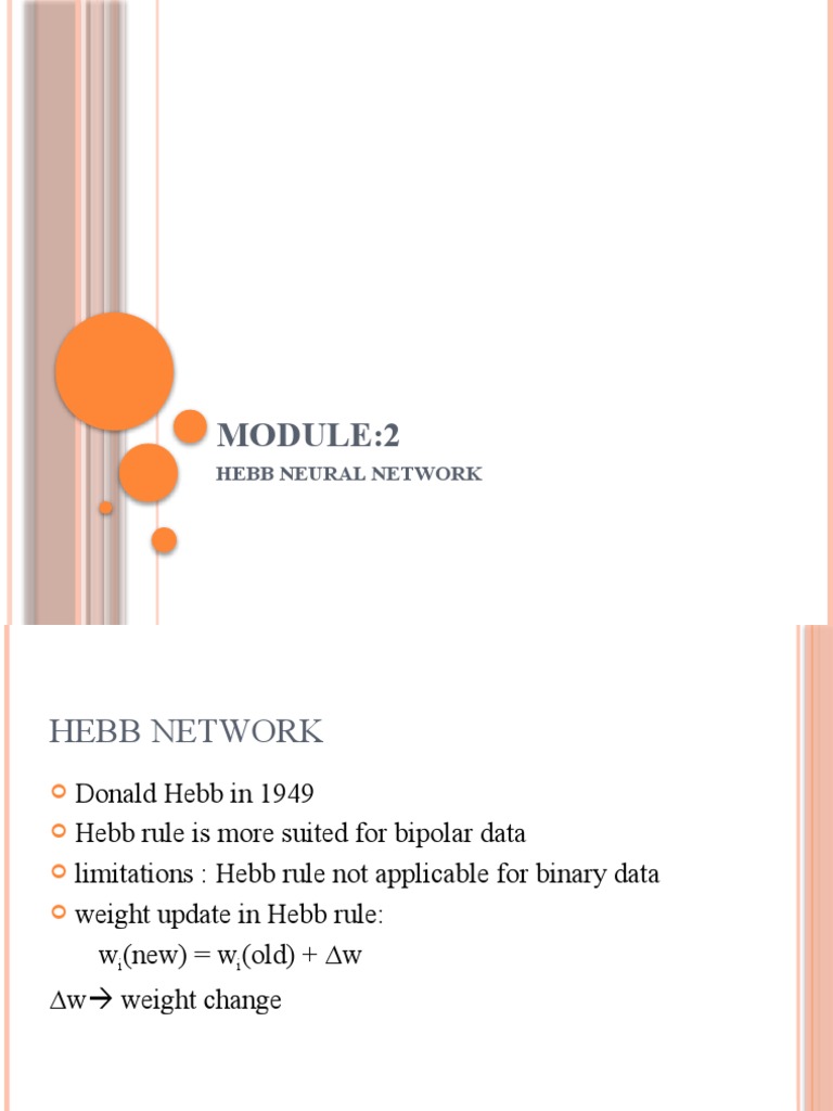 Module 2 Hebb Net | PDF | Artificial Neural Network | Cognition