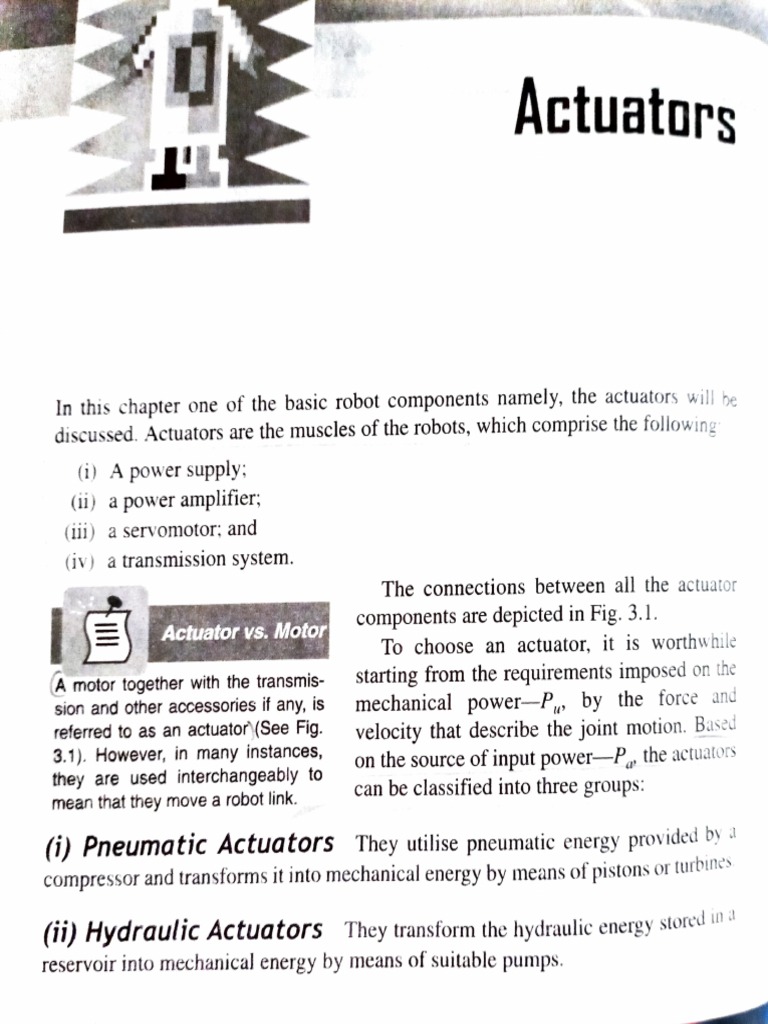 Actuators Robotics | PDF | Electric Motor | Actuator