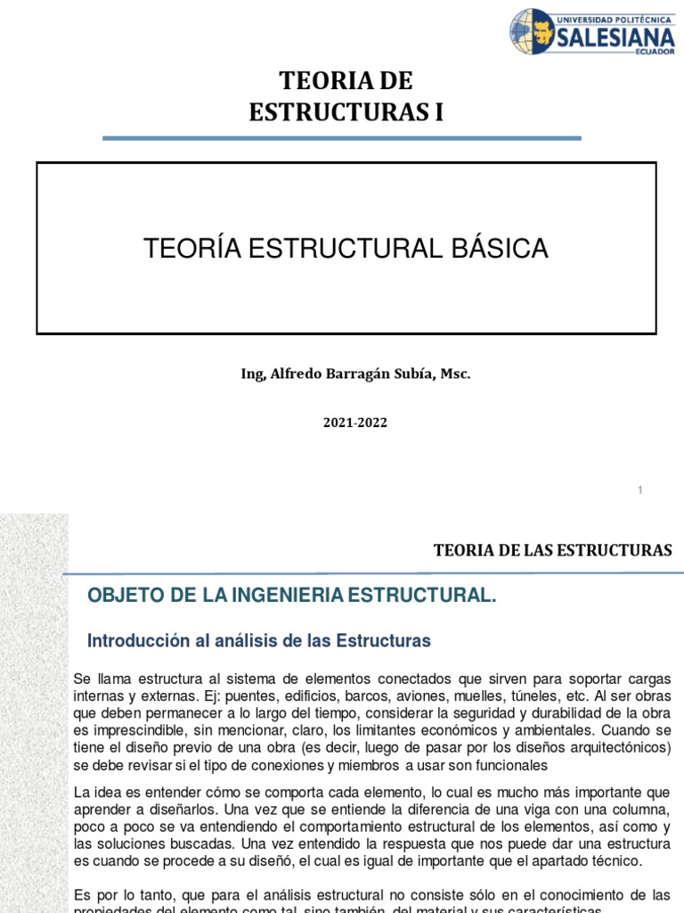 Teoría Estructural Básica V.01 | PDF | Fundación (Ingeniería) | Braguero