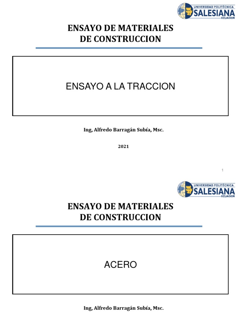 Ensayo A La Traccion | Descargar gratis PDF | Acero | Deformación ...