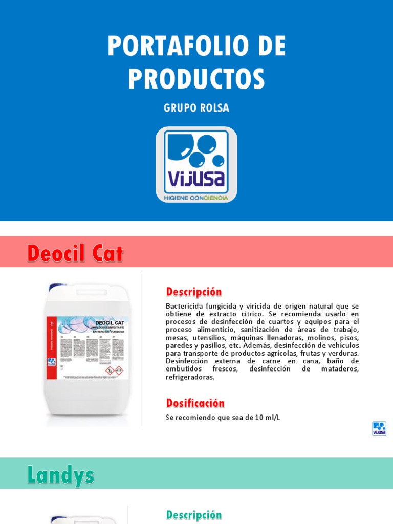 Portafolio de Productos - Grupo Rolsa | PDF | Agua | Tensioactivo