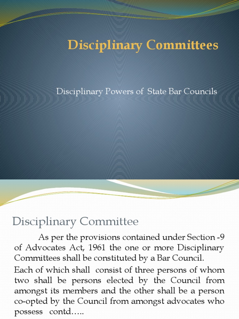 Disciplinary Powers of State Bar Councils | PDF | Advocate | Judiciaries