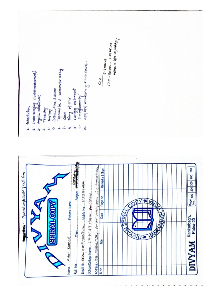 Surveying Notes Telegram | PDF