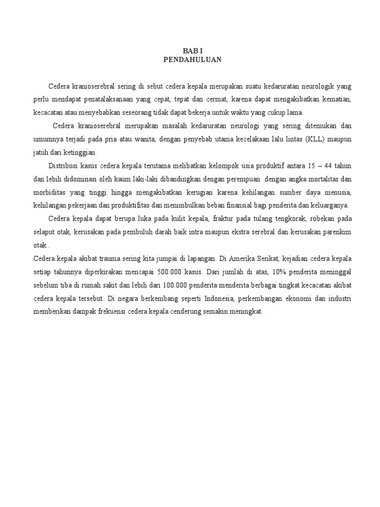 Makalah Cidera Kepala | PDF