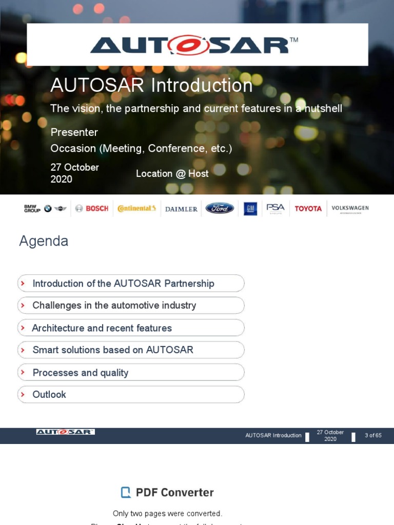 AUTOSAR for Automotive Experts | PDF | Technology & Engineering