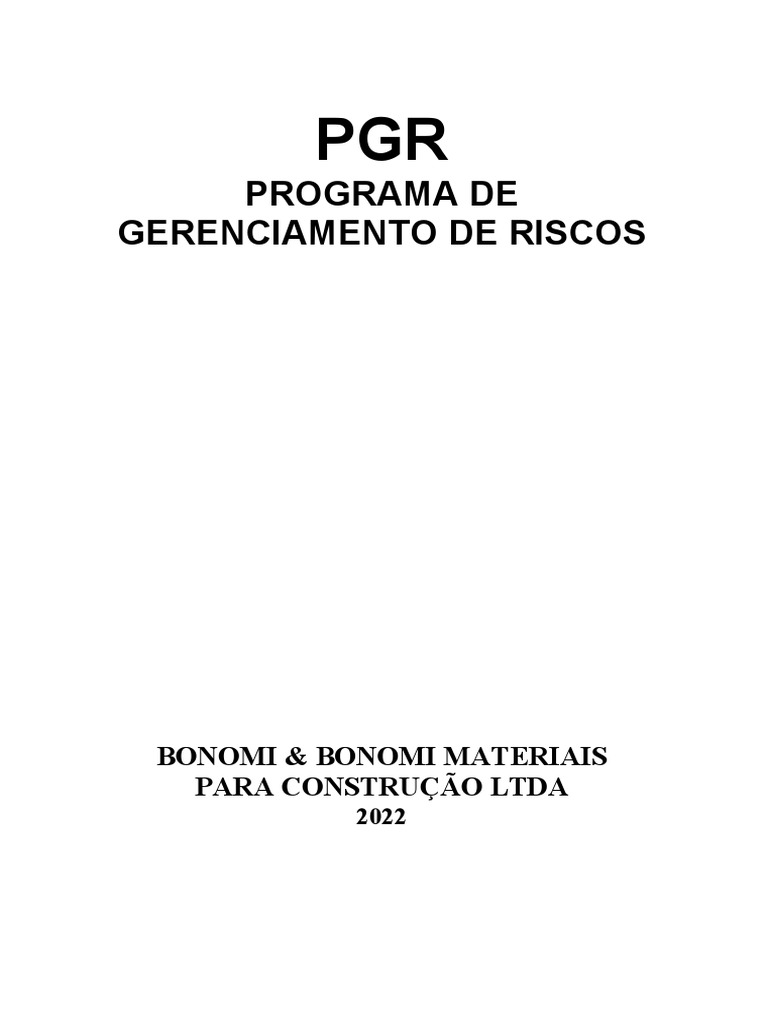 Modelo de PGR Pronto e Completo | PDF | Química | Engenharia