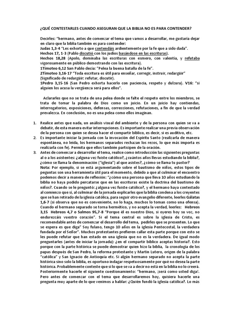 Cómo Debatir Con Los Hermanos Separados. Parte 2 | PDF | Biblia ...