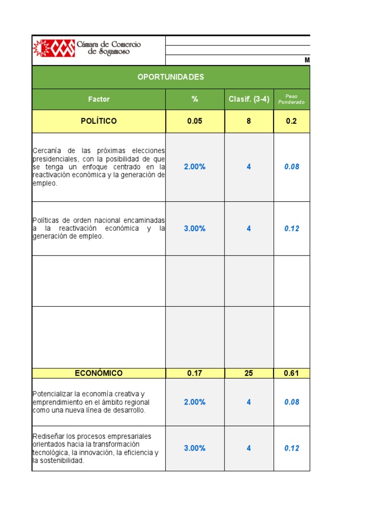 Matriz Mefe | PDF | Consumo (economía) | Comercio electrónico