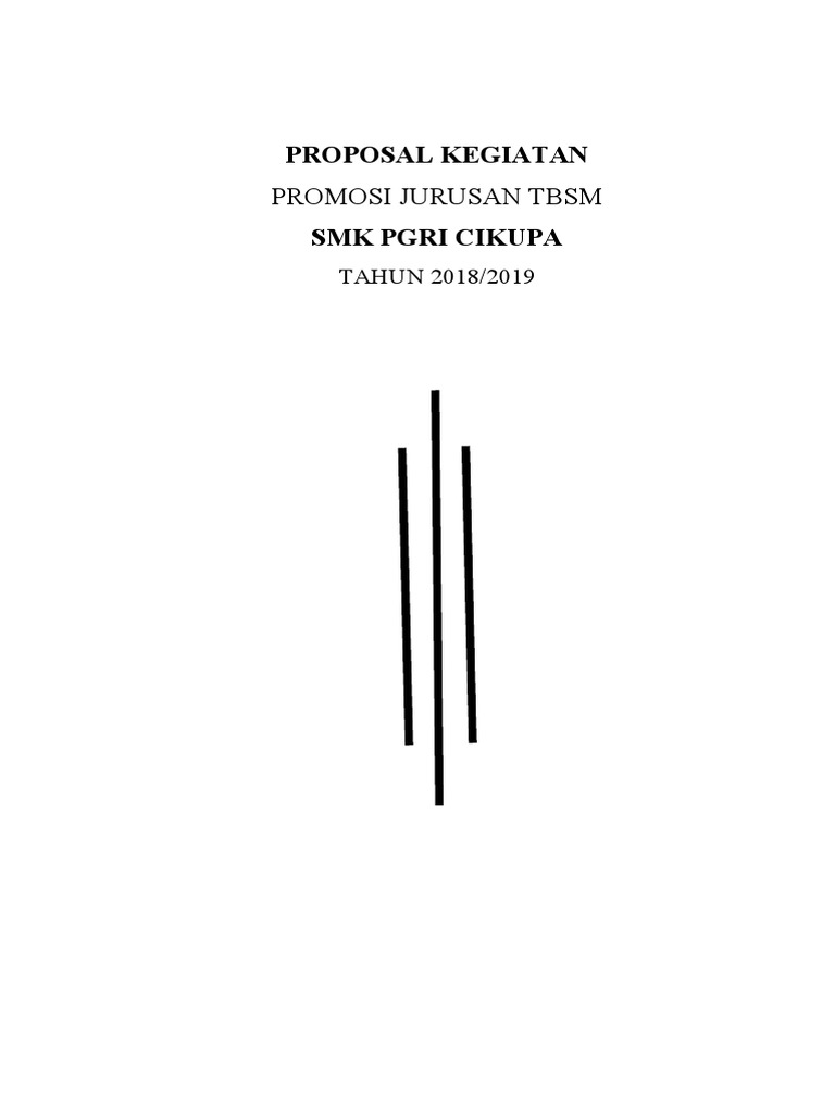 Proposal Promosi Jurusan TBSM SMK PGRI | PDF | Karier & Perkembangan