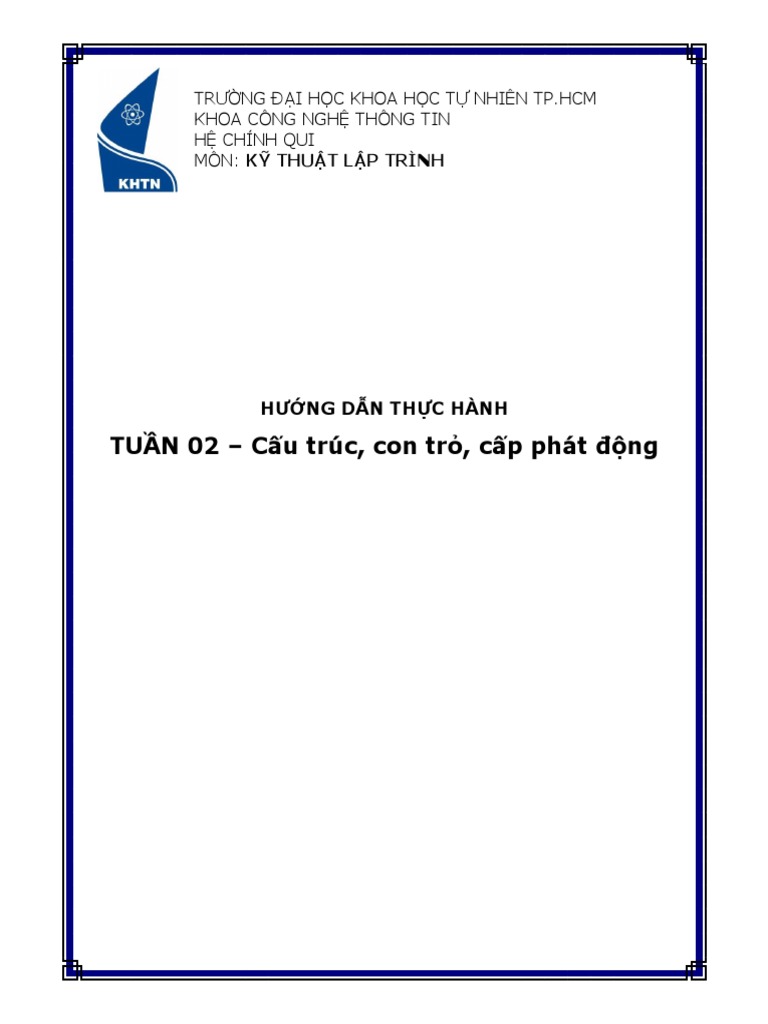 HDTH-Tuan02-Cau Truc-Con Tro-Cap Phat Dong | PDF