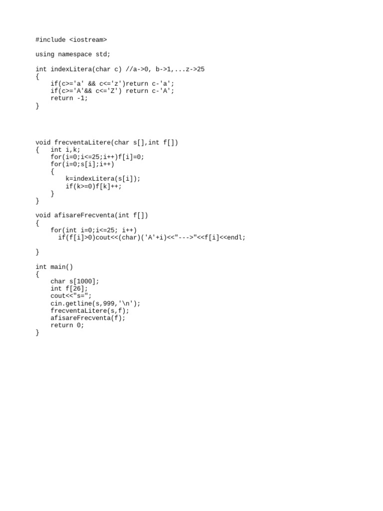 Frecventa Litere | PDF