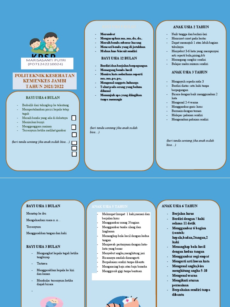 Tahapan Perkembangan Anak 1-6 Tahun | PDF