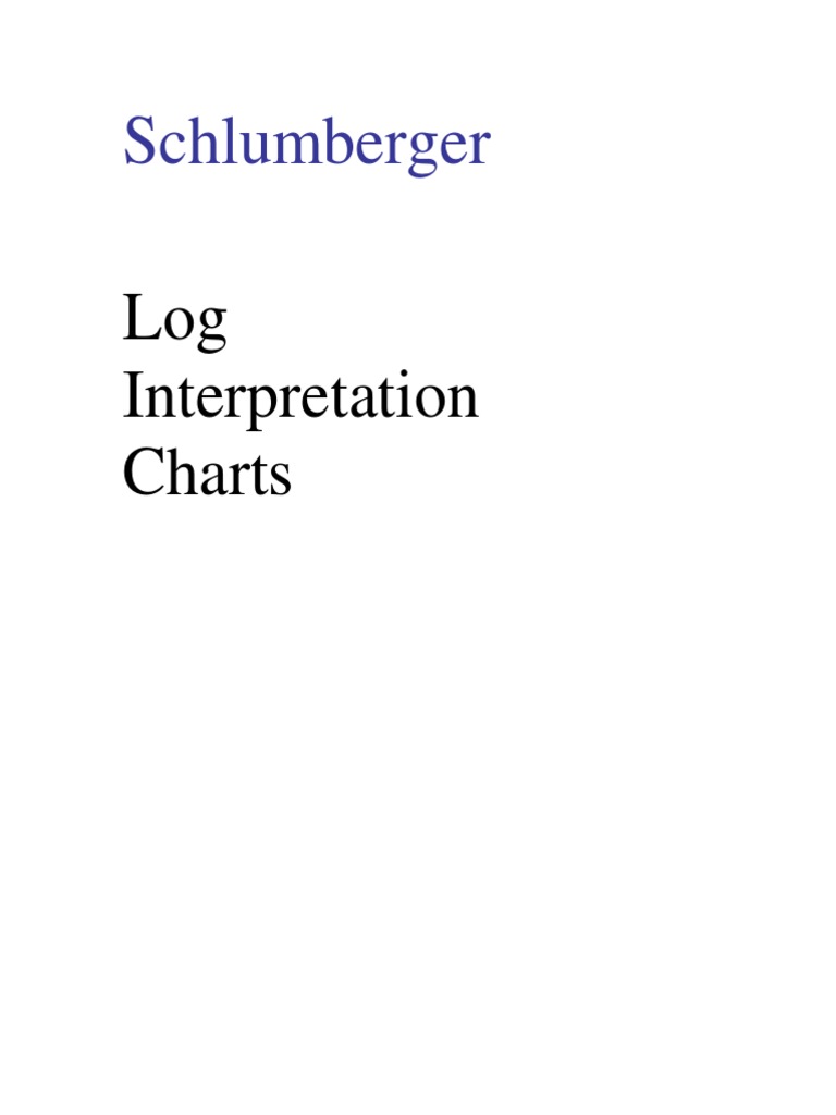 Log Interpretation Charts - Schlumberger-Petrophysics | PDF