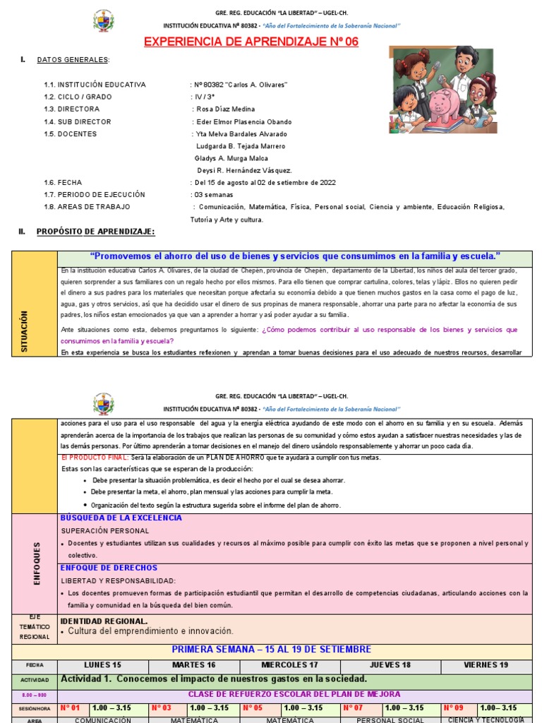 Experiencia de Aprendizaje #06 | PDF | Consumo (economía) | Información