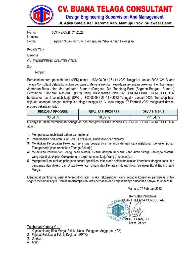 SURAT Instruksi 3 (7-2-2022) | PDF