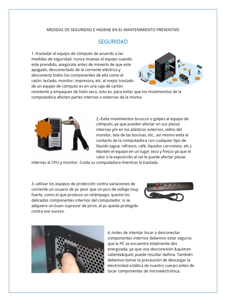 Medidas de Seguridad e Higiene en El Mantenimiento Preventivo | PDF