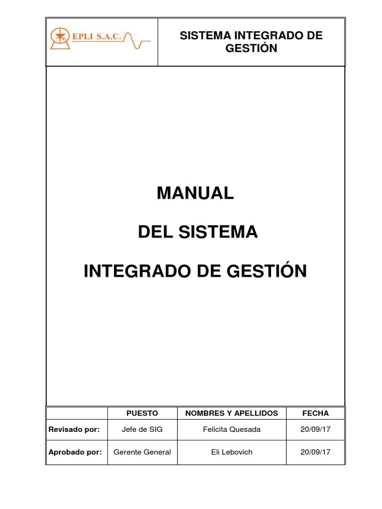 SGE-M-GI-001 Manual SIG V 010 20.09.17 | PDF | Transformador | Riesgo