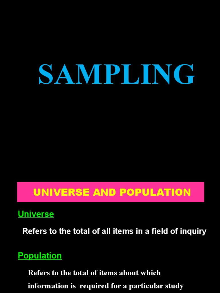 Sampling | PDF | Sampling (Statistics) | Statistics Sampling | PDF | Sampling (Statistics) | Statistics