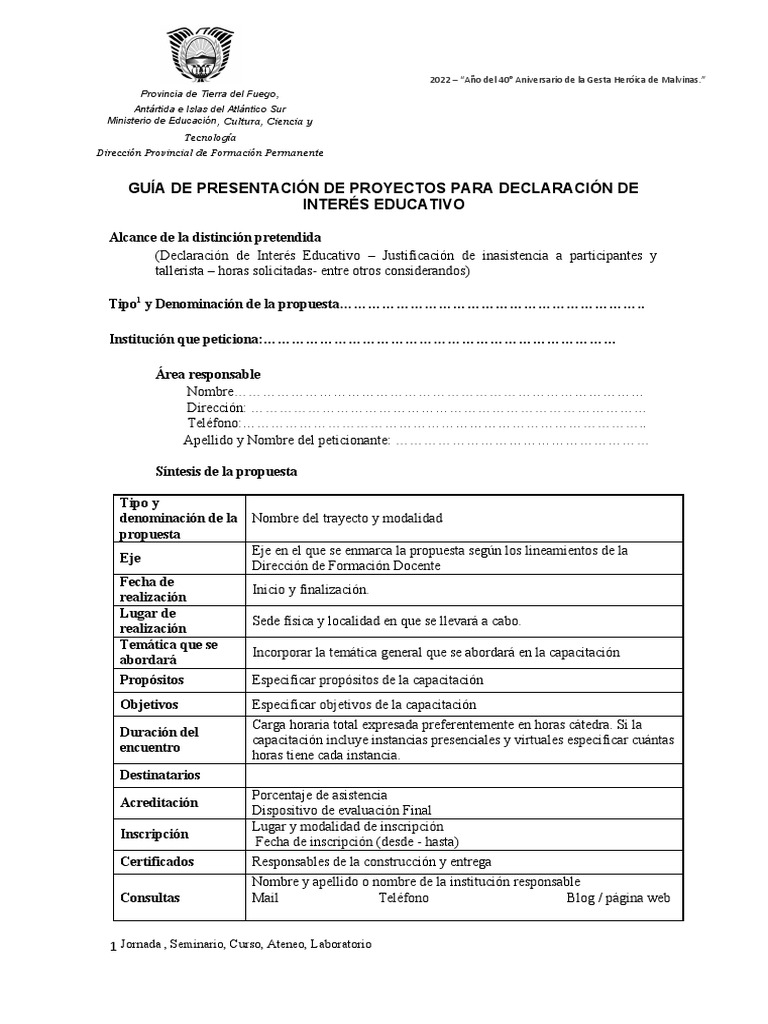 Guía para La Presentación de Proyectos A La DPFP | PDF | Método de ...