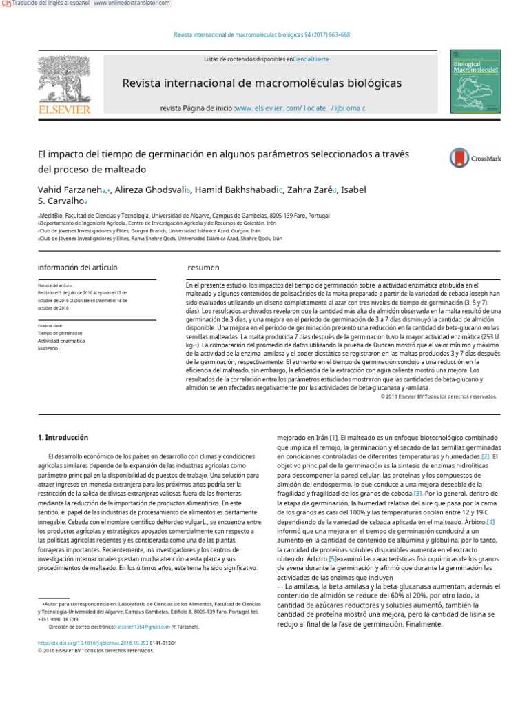 Seleccion de Parametros en El Proceso de Malteado - En.es | PDF | Malta ...