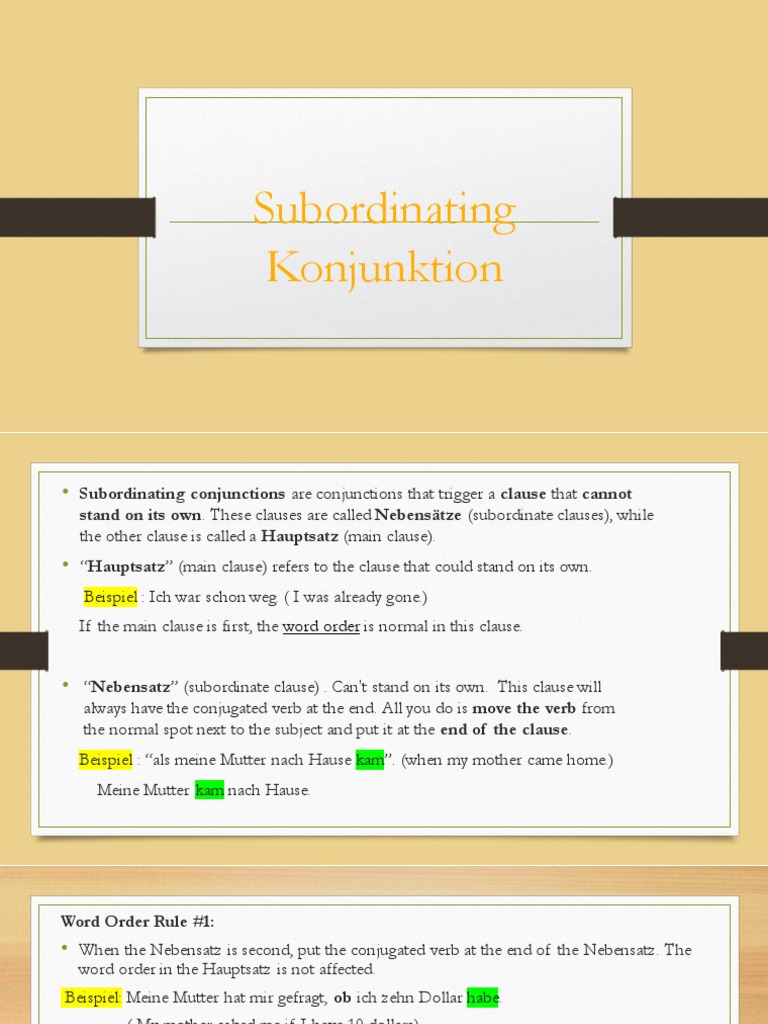 Subordinating Conjunction | PDF