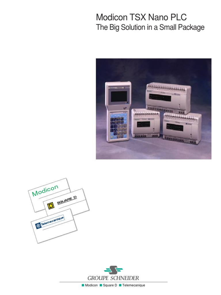 Modicon TSX Nano PLC: The Big Solution in A Small Package | PDF | Programmable Logic Controller ...
