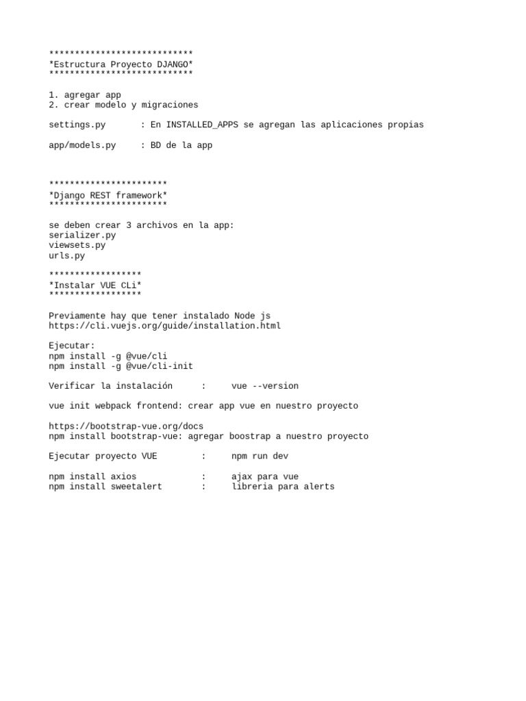 Estructura Proyecto Django | PDF