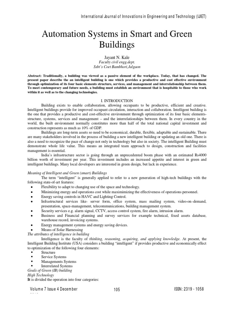 Automation Systems in Smart and Green Buildings | PDF | Building Automation | Automation