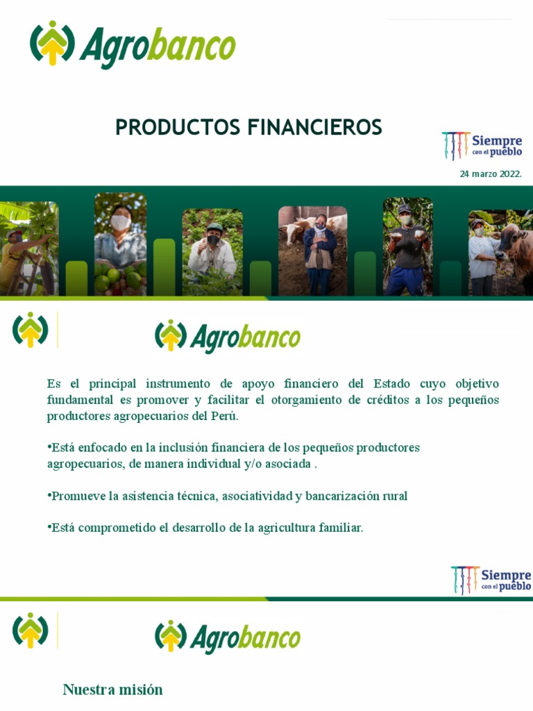Presentación Agrobanco | PDF | Inclusión financiera | Agricultura