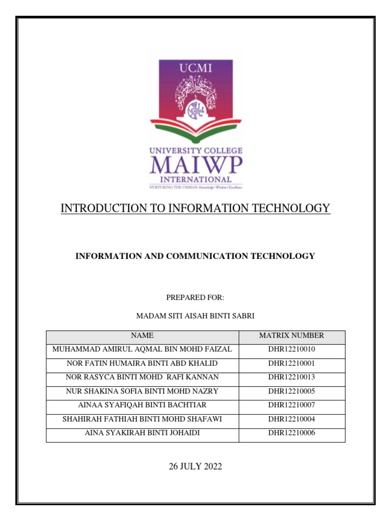 Introduction To Information Technology | PDF | Educational Technology | Information Technology
