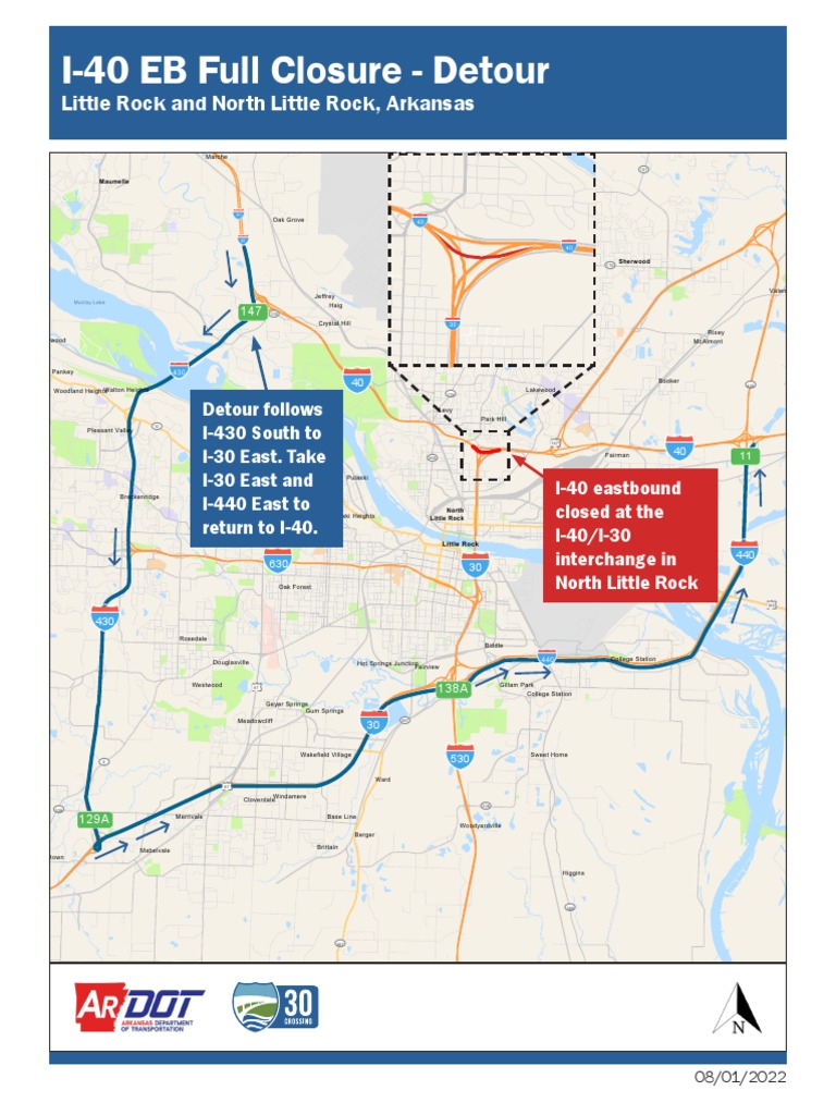 I-40 EB Full Closure - Detour | PDF | Little Rock