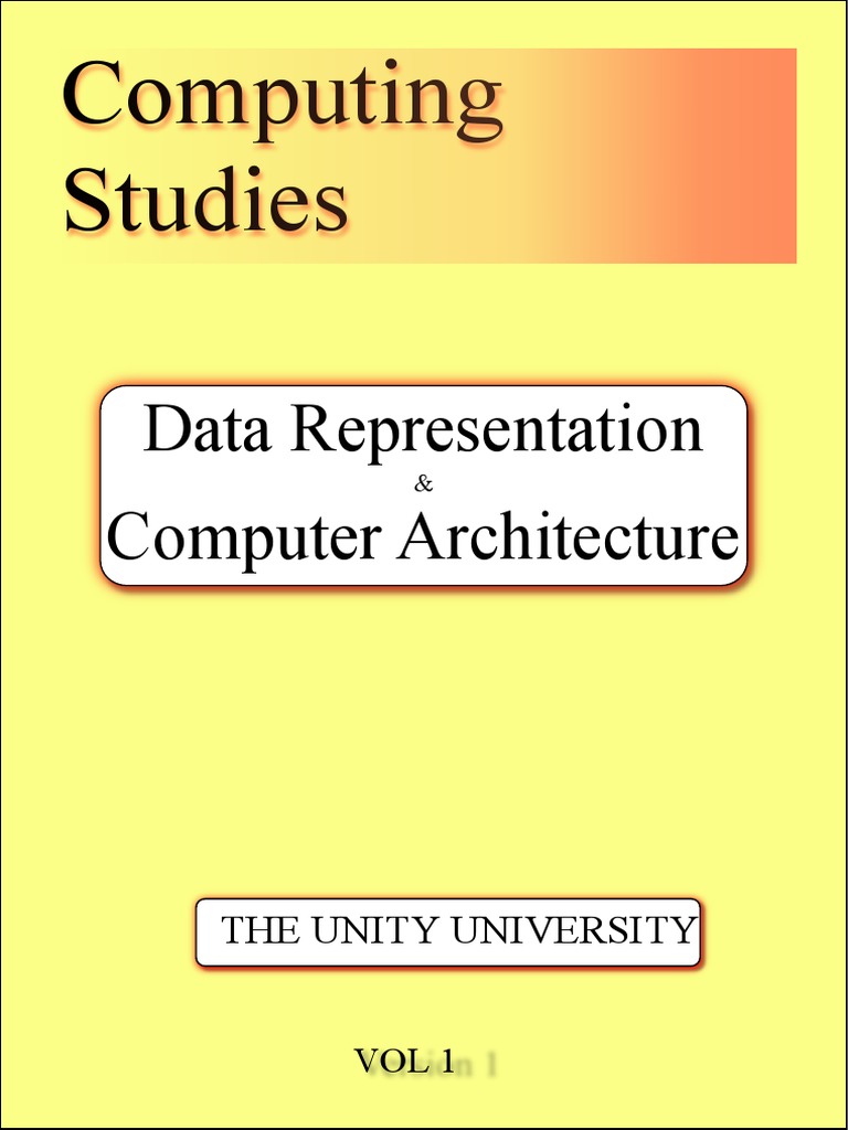 Data Representation And Architecture 1 Pdf Byte Computer Data Storage