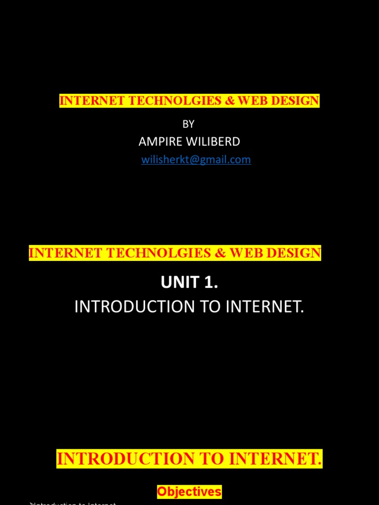 Internet Technolgies & Web Design | PDF | World Wide Web | Internet & Web