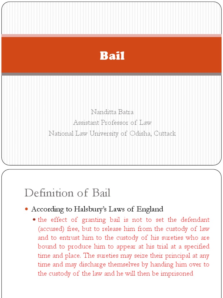 Bail | PDF | Bail | Legal Action
