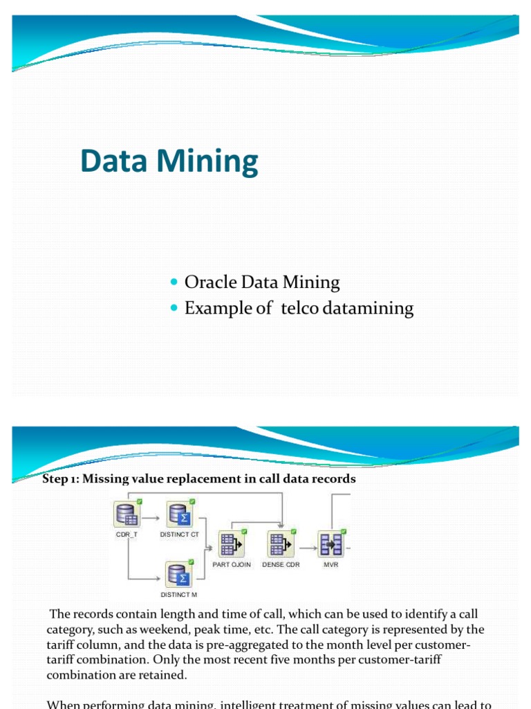 Telco Presentation | PDF | Oracle Database | Data Mining