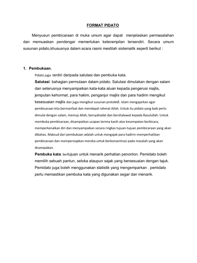 Format Pidato | PDF