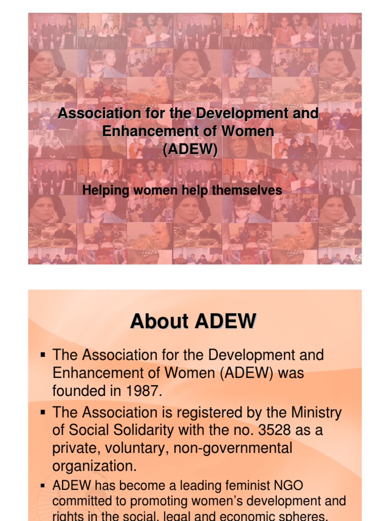 Association For The Development and Enhancement of Women (ADEW) | PDF ...