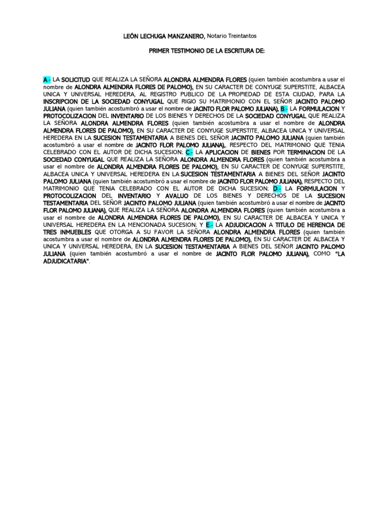 Proyecto de Escritura de Adjudicación | PDF | Condominio | Ley de Propiedad Proyecto de Escritura de Adjudicación | PDF | Condominio | Ley de Propiedad