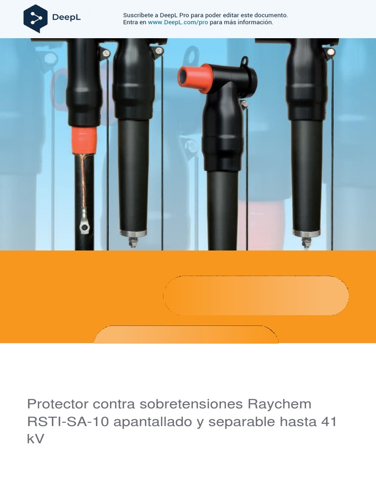 RSTI-SA-10 Raychem Screened Separable Surge Arrester Up To 41 KV 10ka ES | PDF | Aislador ...