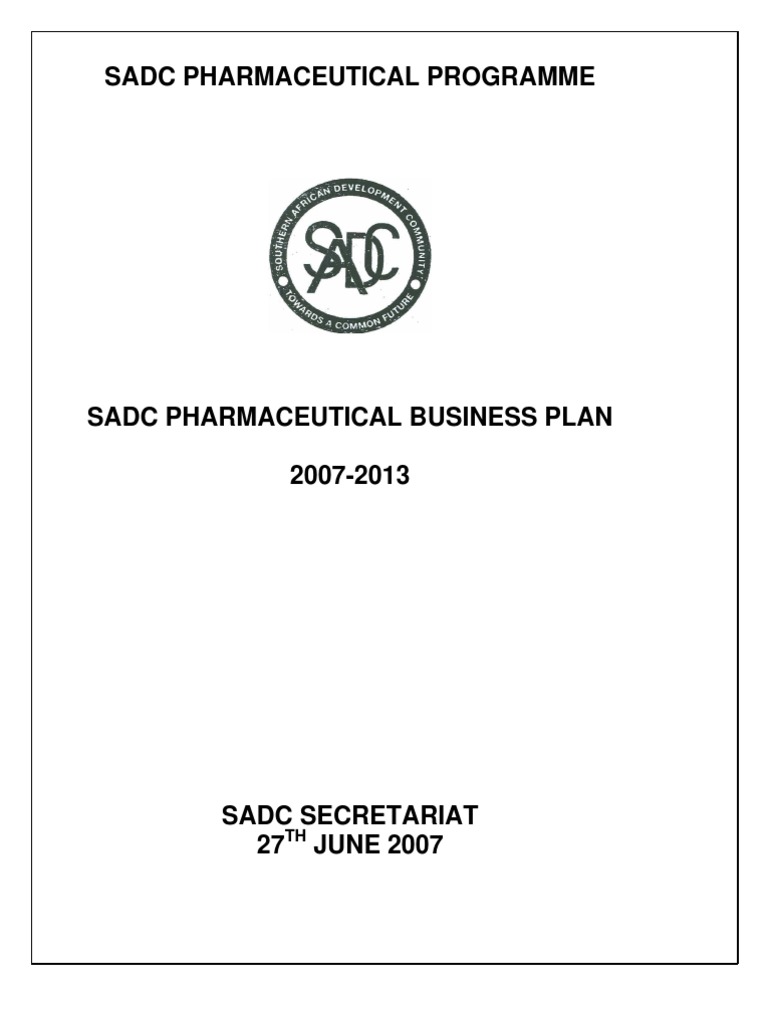 Sadc Pharmaceutical Business Plan | PDF