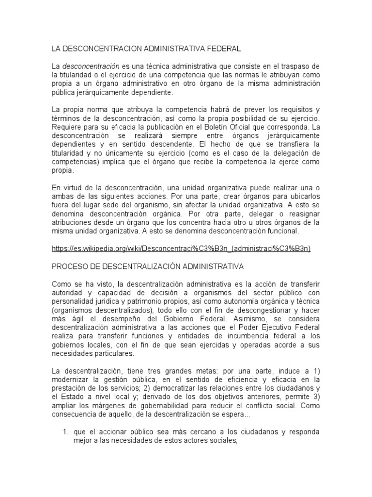 La Desconcentración Administrativa | Descargar gratis PDF ...