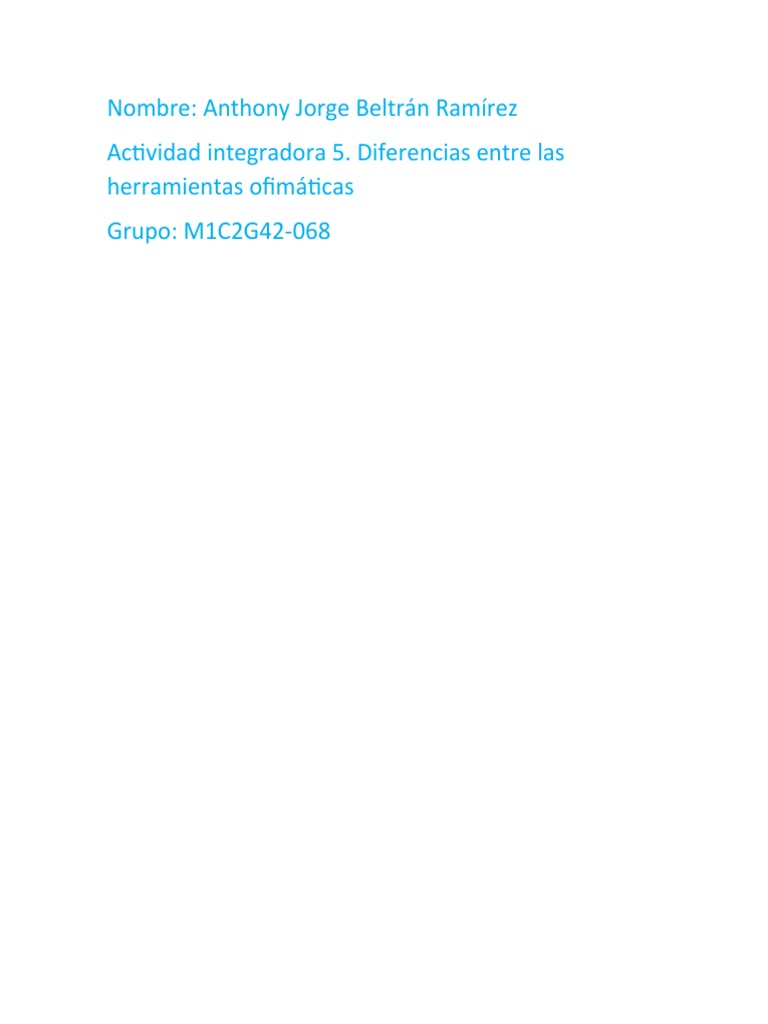 Beltran Ramirez - Anthony Jorge - M1S3AI5 | PDF | Hoja de cálculo ...