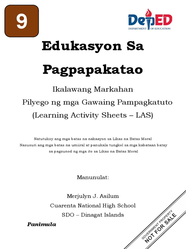 Asilum - LAS - ESP9 Q2 - Week3 Edited | PDF