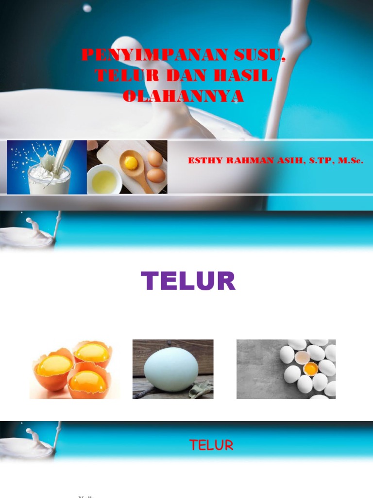 Penyimpanan Susu Dan Telur | PDF