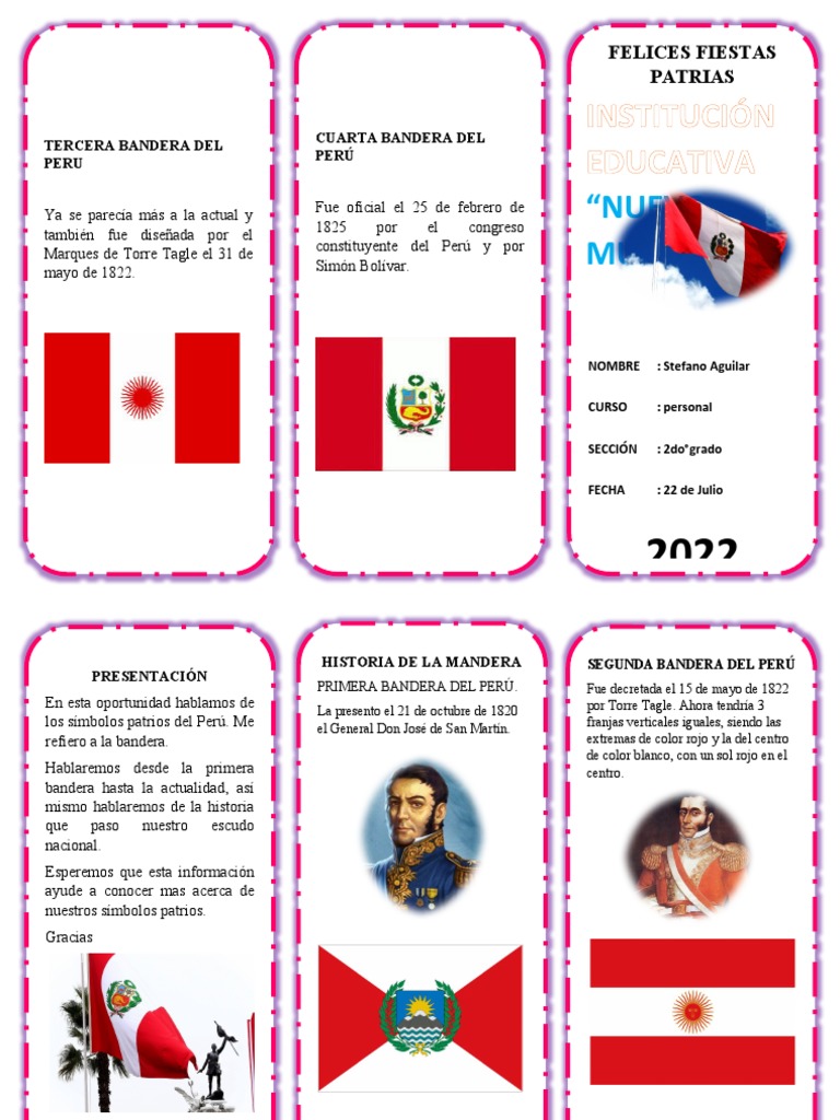 Triptico de La Bandera Peru | PDF